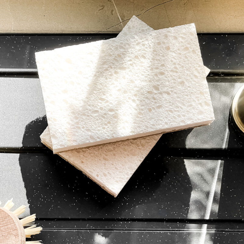 White Eco Washing Up Sponges Pack Of 6 - A&M Natural Living