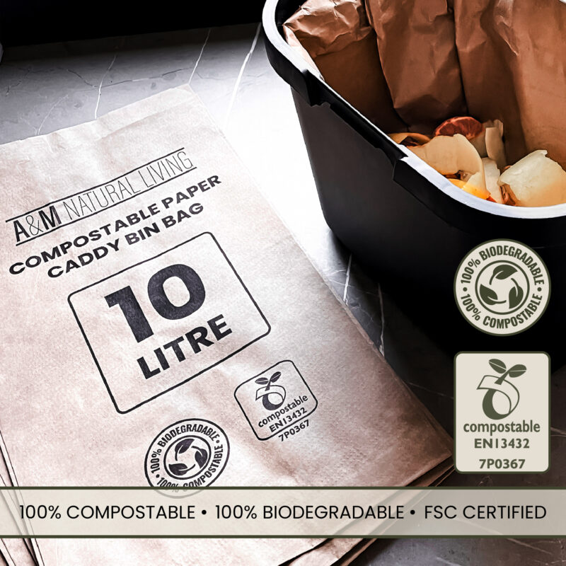 Compostable Paper Food Waste Bags - Food Waste - A&M Natural Living
