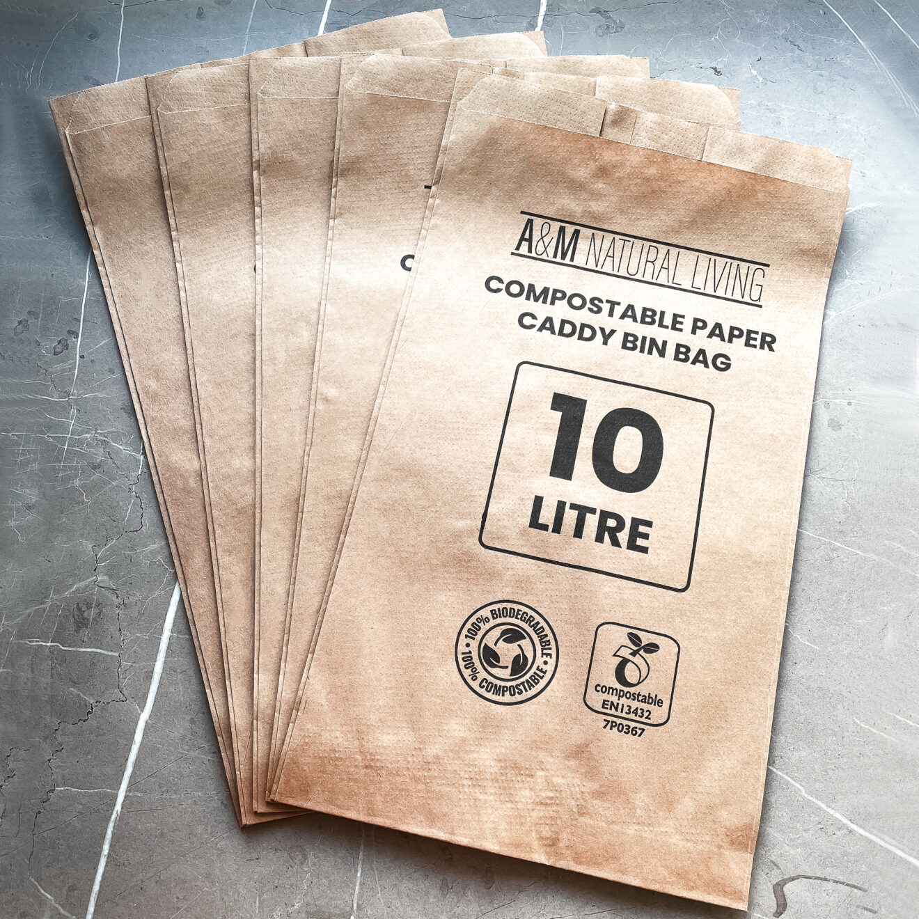 Compostable Paper Food Waste Bags - Food Waste - A&M Natural Living